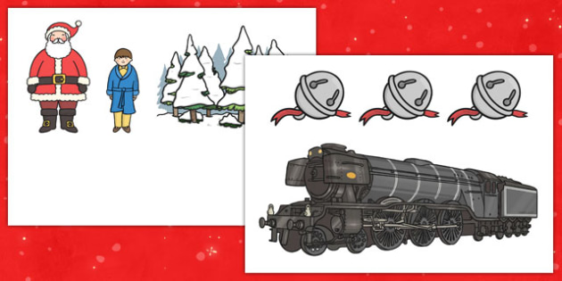 Christmas Train Journey Display Cut Outs (teacher made)