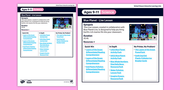 BBC Blue Planet Lessons | twinkl.com.au