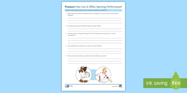 Pressure in Sport Worksheet