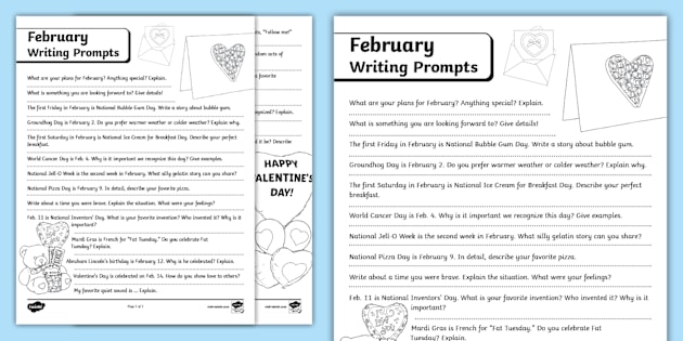 Eighth Grade Writing Prompts | twinkl.com