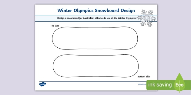 Winter Olympics Snowboard Design (teacher made)