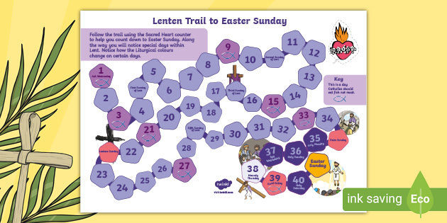 Lenten Trail to Easter Countdown Display Poster