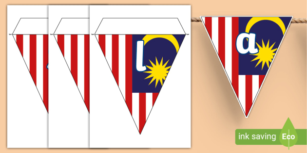 Sepanduk Selamat Hari Kemerdekaan Malaysia (teacher made)