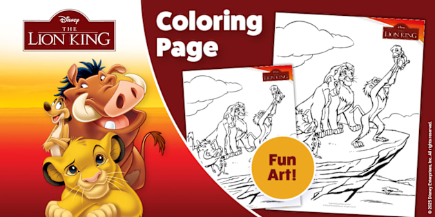lion king pride rock coloring pages