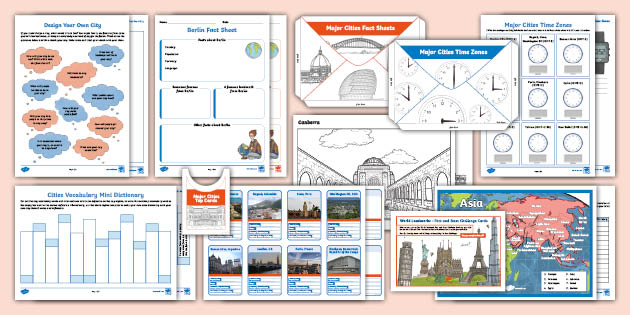 Major Cities Lapbook (teacher made)