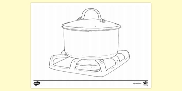 FREE! - Pot on Flame Colouring Sheet | Colouring Sheets