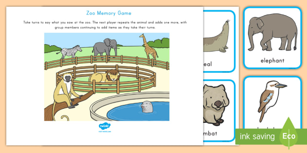 Zoo Memory Game (teacher made)