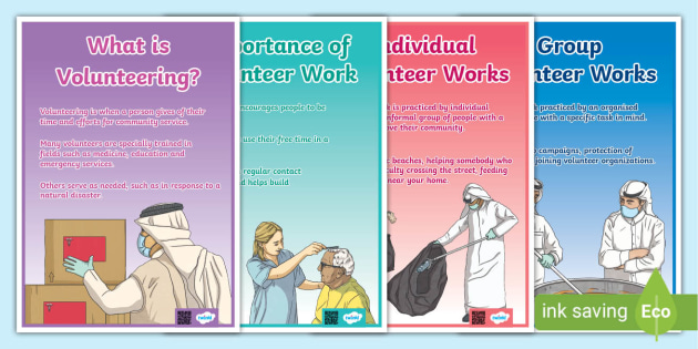 Volunteer Works in Qatar Display Posters (teacher made)