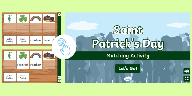 St. Patrick's Day Interactive Matching Activity - KS1