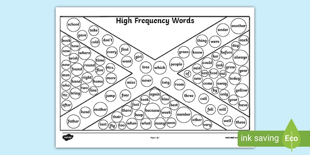 Active Literacy Stage 2 High Frequency Words Scotland Flag