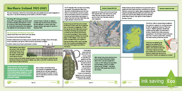 Comprehension Northern Ireland 1921-2021 Differentiated