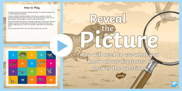Dinosaurs Reveal the Picture Activity (teacher made)