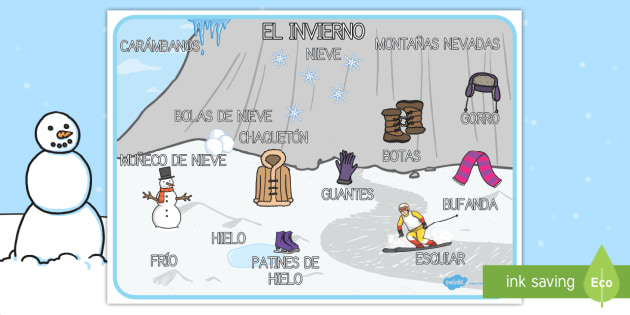 Tapiz de vocabulario: El invierno: El invierno