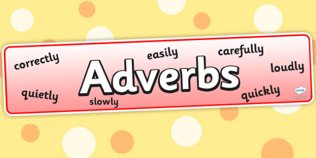 Adverbs Display Banner - adverbs display banner, adverbs