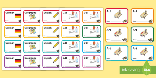 👉 Bumble Bee Themed Editable Book Labels - Bumble Bee Themed Editable Book