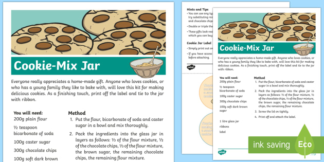 Cookie Mix in a Jar Teacher Gift Step-by-Step Instructions