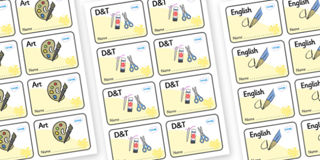 FREE! - Yellow Themed Editable Book Labels (teacher made)