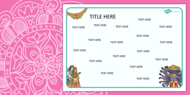 Diwali Diwali Themed Editable Word Mat