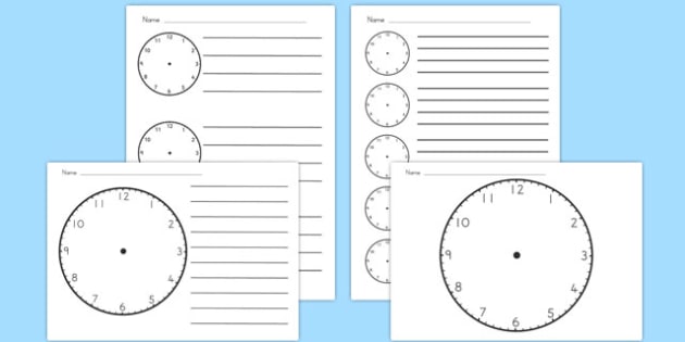 Blank Clock Templates (creat de profesori)