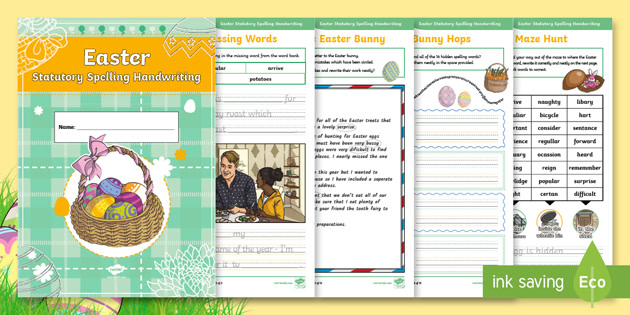 Y3/Y4 Easter Statutory Spelling Handwriting Activity Booklet