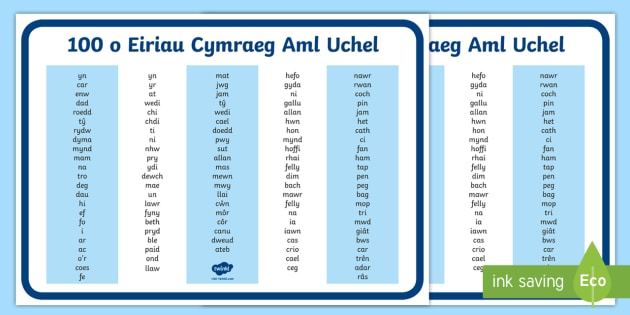 Geiriau Aml Ddefnydd Cymraeg | Adnoddau I athrawon a phlant!