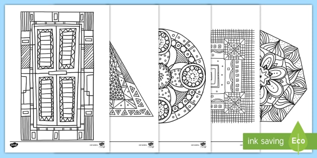 2D Shapes Mindfulness Colouring Pages (creat de profesori)