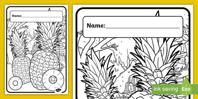 FREE! - Pineapple Colouring Book Cover (teacher made)