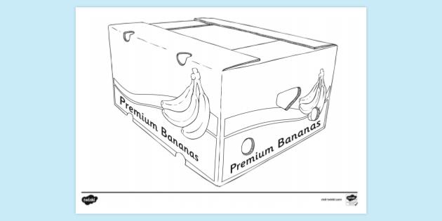 Banana Packaging Colouring | Colouring Sheets