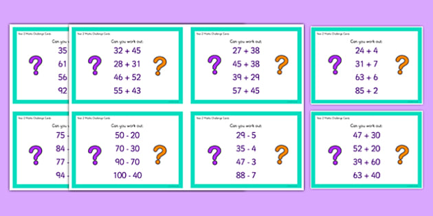 Addition and Subtraction Challenge Cards | Maths Activity
