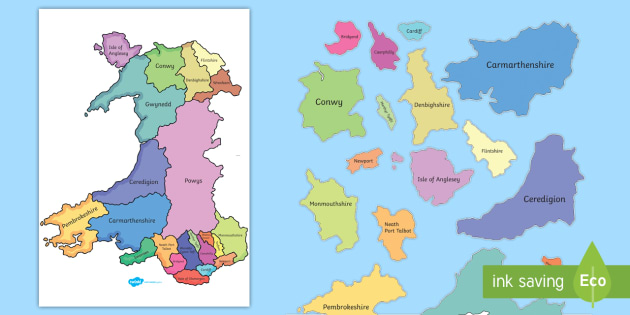 Welsh Counties Jigsaw Activity - Cennin Pedr, cennin, daffodil