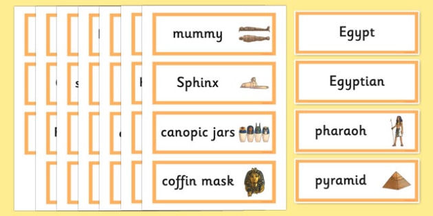 FREE! - Ancient Egypt Vocabulary - Word Card Resource - Teacher Made
