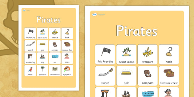 Pirates Vocabulary Poster