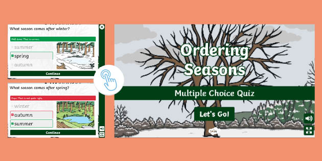 Ordering Seasons Interactive Game (teacher made)