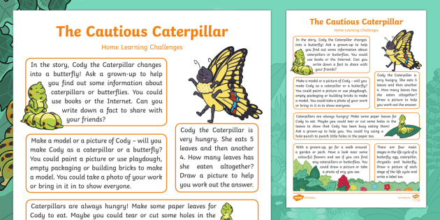 The Cautious Caterpillar Home Learning Challenges Reception FS2