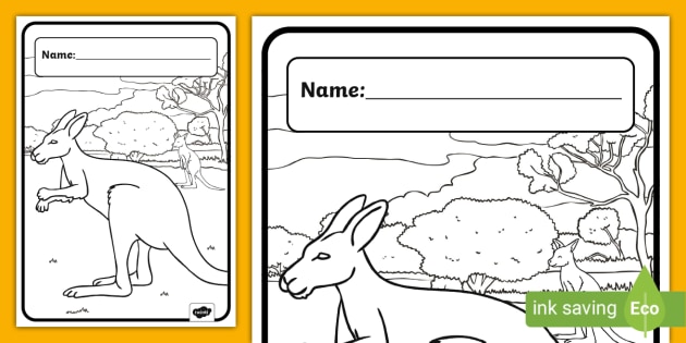 Kangaroo Colouring Book Cover