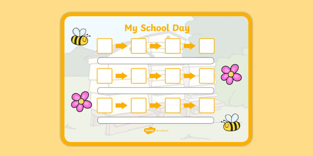 Busy Bee Themed Visual Timetable (teacher made)