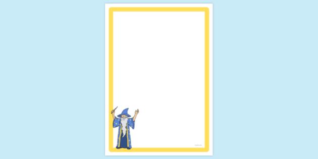 FREE! - Simple Blank Wizard Page Border | Page Borders | Twinkl