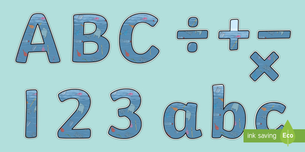 Plastic Pollution Display Lettering (teacher made)