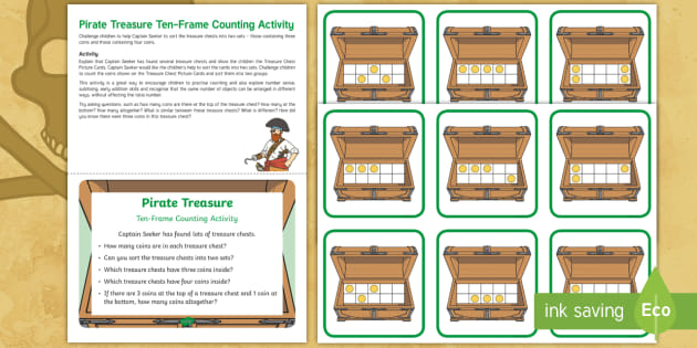 Pirate Treasure Ten-Frame Counting Activity (teacher made)