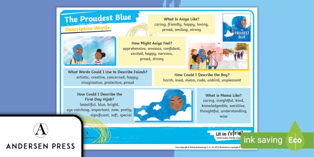 FREE! - The Proudest Blue: Descriptive Word Mat - Primary Resource