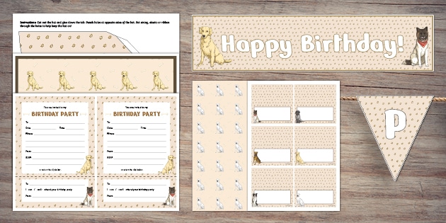 Dog Party Pack | Twinkl Party
