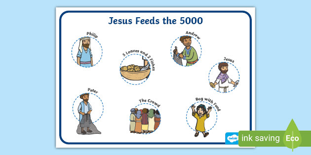 * NEW * Jesus Feeds the 5000 Bible Story Word Mat