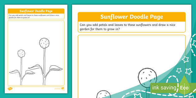Sunflower Doodle Page (teacher made)