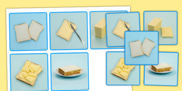 Making a Sandwich Photo Sequencing Cards (teacher made)