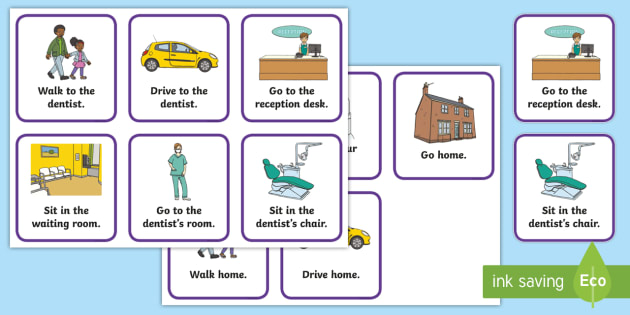 Going to the Dentist Visual Routine Cards (teacher made)