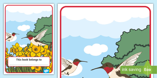 FREE! - Hummingbird Book Cover (teacher made)