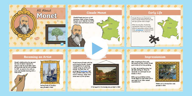 KS1 All About Monet Information PowerPoint (teacher made)
