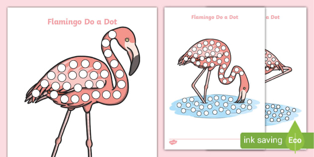 Flamingo Do a Dot Activity (teacher made) - Twinkl