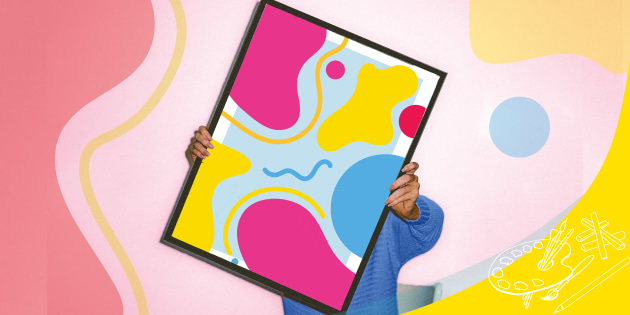 Pansexual Pride Flag Abstract Shapes Pattern Poster