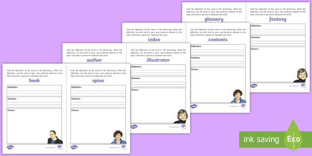 FREE! - World Book Day Dictionary Work Worksheet